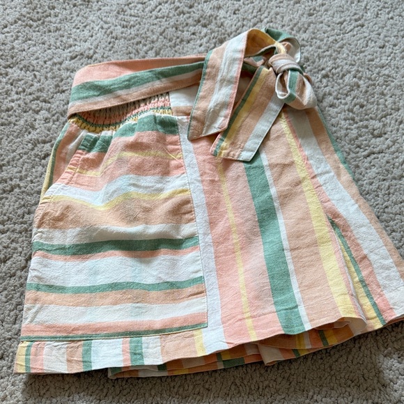 Roxy | Shorts | Roxy Multicolor Striped Fabric Shorts | Poshmark